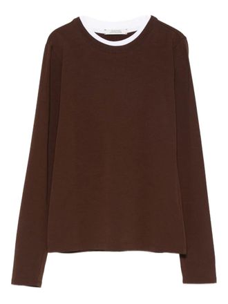 Dorothee Schumacher T-Shirt im Layering-Look - Braun