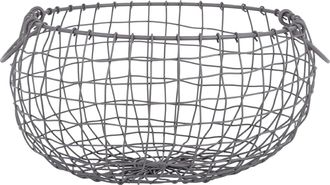 Esschert Design Draht Korb -Gross - rund Ø 32 cm Griffe Dekoration Garten Deko