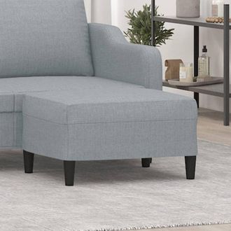 vidaXL vidaXL Repose-pied Gris clair 70x55x41 cm Tissu