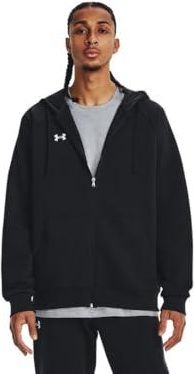 Under Armour Sweat &agrave; Capuche zipp&eacute; en Polaire Rival Sweatshirt, (001) Noir/Blanc, 3XL Haut Homme