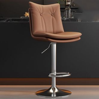 Generic GIZNXBA Barhocker Leder Drehbare Barstuhl In Thekenh&ouml;he Mit R&uuml;ckenlehne Drehbarer Fr&uuml;hst&uuml;ckshocker Tresenhocker K&uuml;che Mit Metallfu&szlig; Barhocker F&uuml;r Essz