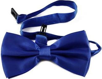 TMK Cravate papillon accessoires festifs unisexes avec paillettes et multicolores r&eacute;glables pour adultes et enfants unisexes cod.27600, Bleu roi, Adulti