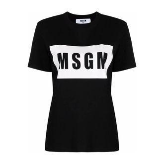 Msgm Basic Baumwoll T-Shirt - - Tops - Damen - Schwarzk - 2XS