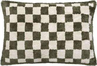 Atmosphera Atmosphera - Schachbrettmuster-Kissen itha Khaki gr&uuml;n 38x58cm