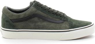 Vans Homme, Chaussures, Vert, Taille: 43 EU Chaussures basses en daim vert à lacets