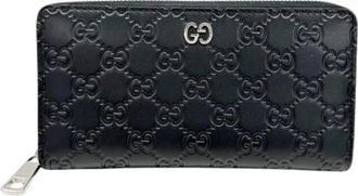 Gucci unisex, Pre-owned, Noir, Taille: ONE Size Portefeuille long (&agrave; deux volets) Pre-owned