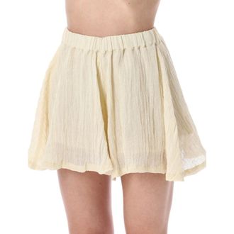 120% Lino Femme, Shorts, Beige, Taille: 42 FR Short Shorts