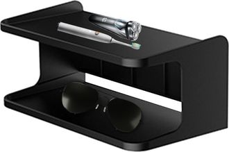 Generico Nachtregal, Wandmontage, doppellagig, platzsparende Lösung, Badezimmer- und Küchenlösung, multifunktionaler Organizer