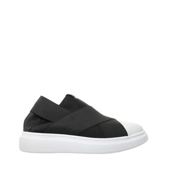 Fessura Schwarze Stoff Sneakers Elastikb&auml;nder Wildleder Details - - Shoes - Damen - Schwarzk - 39 EU