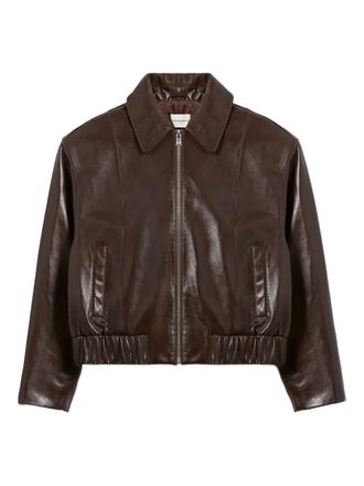 Claudie Pierlot veste en cuir - Marron