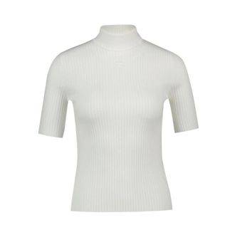 Courr&egrave;ges Femme, Pulls, Blanc, Taille: 38 FR R&eacute;&eacute;dition Manches Courtes