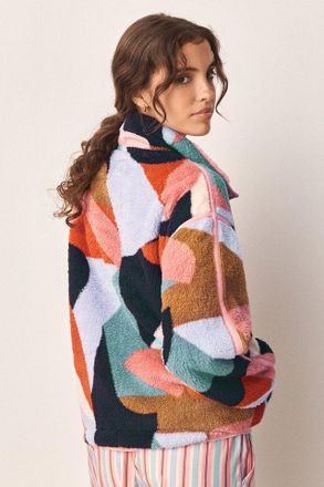 Next Fleecejacke Borg-Fleece mit halben Rei&szlig;verschluss (1-St)