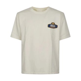 Rhude Racing Crest Tee - - Tops - Herren - Wei&szlig; - M
