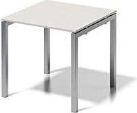 Bisley Cito Schreibtisch, 740 mm höhenfixes U-Gestell, Metall, Gw355 Dekor Grauweiß, Gestell Silber, 80 x 80 x 74 cm