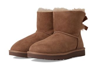 UGG W Mini Bailey Bow II RYK Damen-Stiefel, warmgefüttert Gr.38 Beige