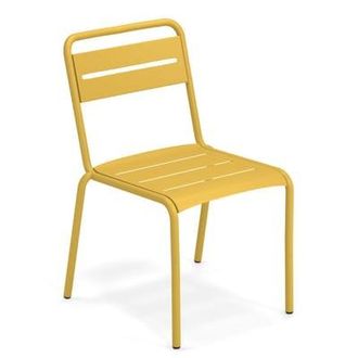 Emu Chaise empilable Star - Jaune - Acier verni