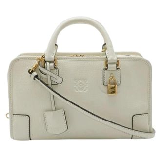 Loewe Pre-owned Leder Amazona 23 Anagram Handtasche - - Pre-owned - Damen - Wei&szlig; - ONE SIZE