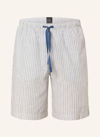 Schiesser Schlafshorts Mix+Relax Mit Leinen blau
