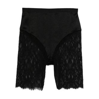 Alexander McQueen Schwarze Spitzen-Shorts Rei&szlig;verschluss Italien - - Shorts - Damen - Schwarzk - M