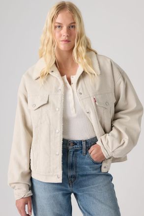 Levi's Corduroy 90s Sherpa Trucker Jacket - Femme - Neutral / Rainy Day - L