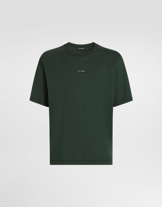 Dolce & Gabbana T-shirt Aus Baumwolle - Mann T-shirts Und Polos Gr&uuml;n 50