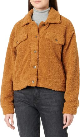 Only Damen ONLTELMA Teddy Short Jacket CC OTW Jacke, Rubber, s