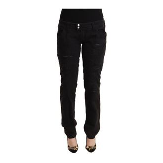 Cycle Femme, Jeans, Noir, Taille: W31 Jean slim fit noir d&eacute;chir&eacute;