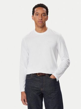 Bugatti Longsleeve 8330-25044F Wei&szlig; Regular Fit