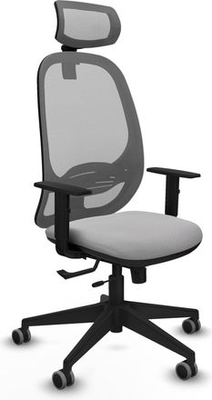 Piqueras y Crespo B&uuml;rostuhl aus zylindrischem Stoff mit 1D-Armlehnen, h&ouml;henverstellbarer Lendenwirbelst&uuml;tze und Kopfteil, h&ouml;henverstellbar und neigbar. Ausgestattet mit