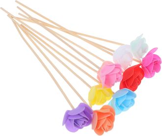 BESPORTBLE HOODANCOS 10 St&uuml;ck Teiliges Holz diffuserst&auml;bchen mit K&uuml;nstlichen Getrockneten Blumen Dekorative Aroma st&auml;bchen f&uuml;r &Auml;therische &Ouml;le Nat&uuml;rliche Raumduft