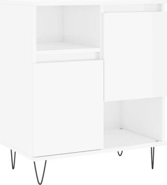 vidaXL Buffet Blanc brillant 60x35x70 cm Bois dingénierie Vidaxl