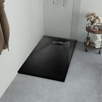 vidaXL Duschwanne smc Schwarz 80&times;80 cm Vidaxl