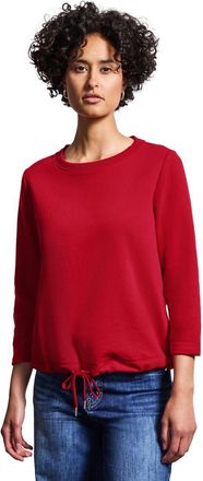 Street One Damen A303275 Sweatshirt in Unifarbe, Glory Red, 36