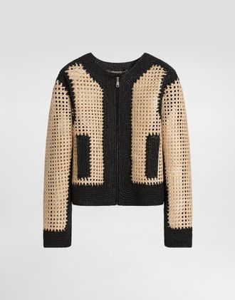 Dolce & Gabbana Jacke Aus Geflochtenem Bast - Mann M&auml;ntel Und Jacken Mehrfarbig 48