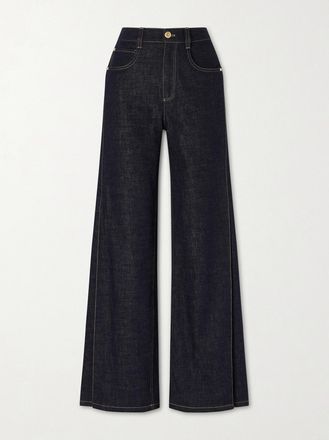 Brunello Cucinelli Hoch Sitzende Jeans Mit Weitem Bein - Blau