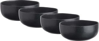 Butlers Schüssel 600ml 4er Set Suppenteller CASA NOVA Steinzeug Geschirr Suppenschüssel | Bowl Salatschale Teller tief | Skandi-Design reaktive Glasur | Mikro