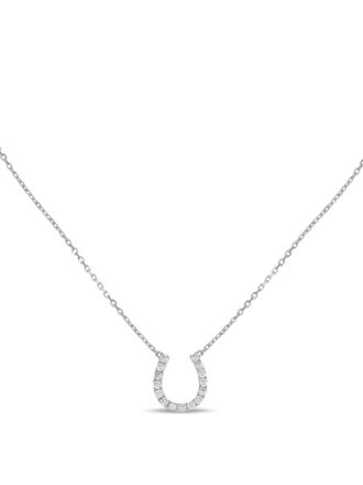 Luxury Bazaar collier Horseshoe en or blanc 14ct à diamants - Argent