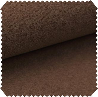 Novely ALPEN Polsterstoff im Wildleder-Look - Velours-Microfaser-M&ouml;belstoff - Pflegeleichte Meterware 1lfm | Farbe: 39 Braun