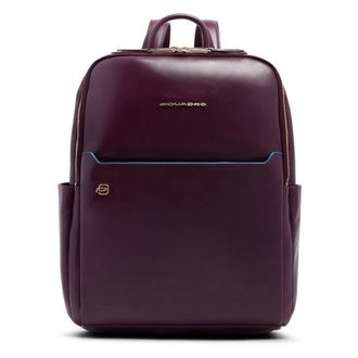 Piquadro Blauer Rucksack Quadratisch - - Bags - Herren - Rot - ONE SIZE