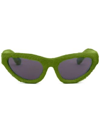 Marni Eyewear lunettes de soleil Maverick à monture papillon - Vert