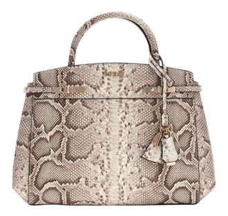 Guess Handtasche Umh&auml;ngetasche Melinda Triple Compartment Satchel Natural taupe