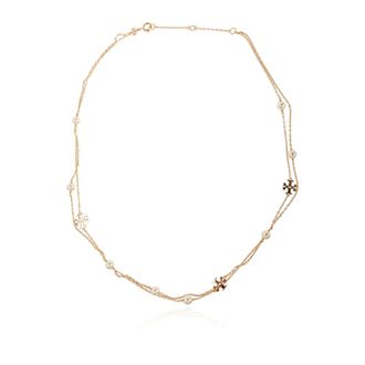 Tory Burch Collier Perle Moondance - Femme - Accessoires - Jaune - Taille: ONE Size