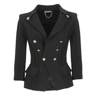 Elisabetta Franchi Femme, Vestes, Noir, Taille: 42 FR Blazers