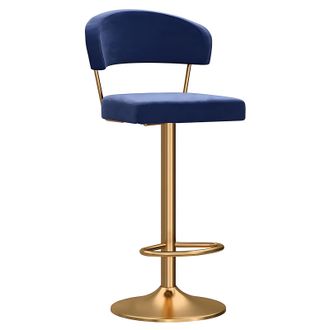 Generic Barhocker in Tresenh&ouml;he, samtgepolsterte Barst&uuml;hle, K&uuml;cheninselst&uuml;hle mit hohler R&uuml;cken- und Fu&szlig;st&uuml;tze, hohe Hocker f&uuml;r Fr&uuml;hst&uuml;ck, Theke und Zuhause