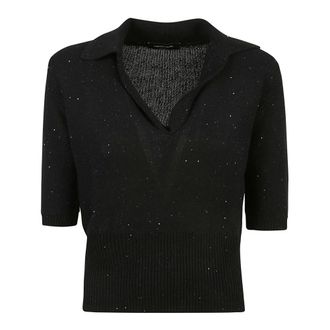 Fabiana Filippi Femme, Blouses et Chemises, Noir, Taille: 34 FR Blouse en maille