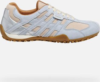 Geox Schuhe Snake Original Dame Off-white/hellblau