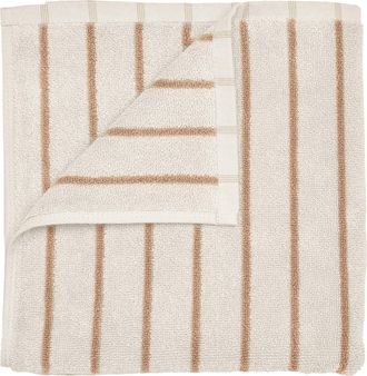 Blomus | Handtuch | ARTO | 100% Bio-Baumwolle | Gr&ouml;&szlig;e 70 x 140 cm | 600 g/m&sup2; Frottee | Farbe Moonbeam/Amber Brown | Liniert