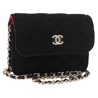 Chanel Sac bandouli&egrave;re en toile Pre-owned - Femme - Pre-owned - Noir - Taille: ONE Size