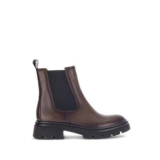Gabor Cognac Leder Chelsea Boots - - Shoes - Damen - Braun - 37 1/2 EU
