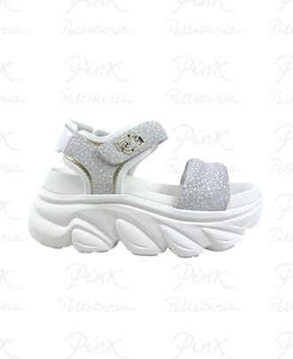 Liu Jo Femme, Chaussures, Blanc, Taille: 39 EU Sandales Plates